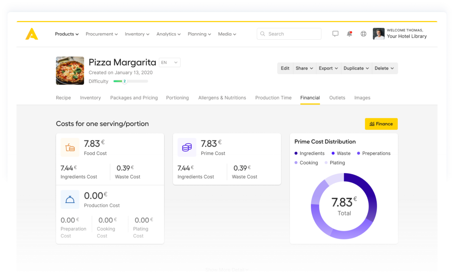 Menu Engineering & Recipe Development Software - Apicbase